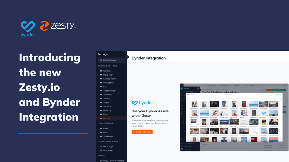 Product Update: Zesty.io and Bynder Integration